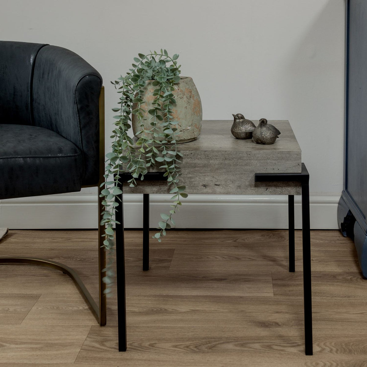 Brunswick Concrete Effect Side Table – The Orchard Home and Gifts