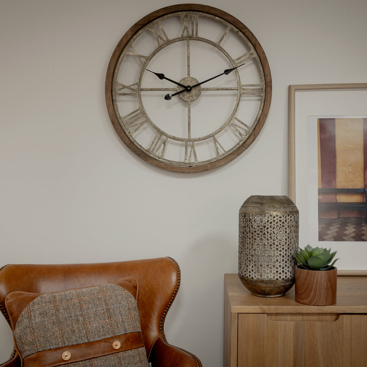 Weathered Wood and Metal Cut Out Clock – The Orchard Home and Gifts