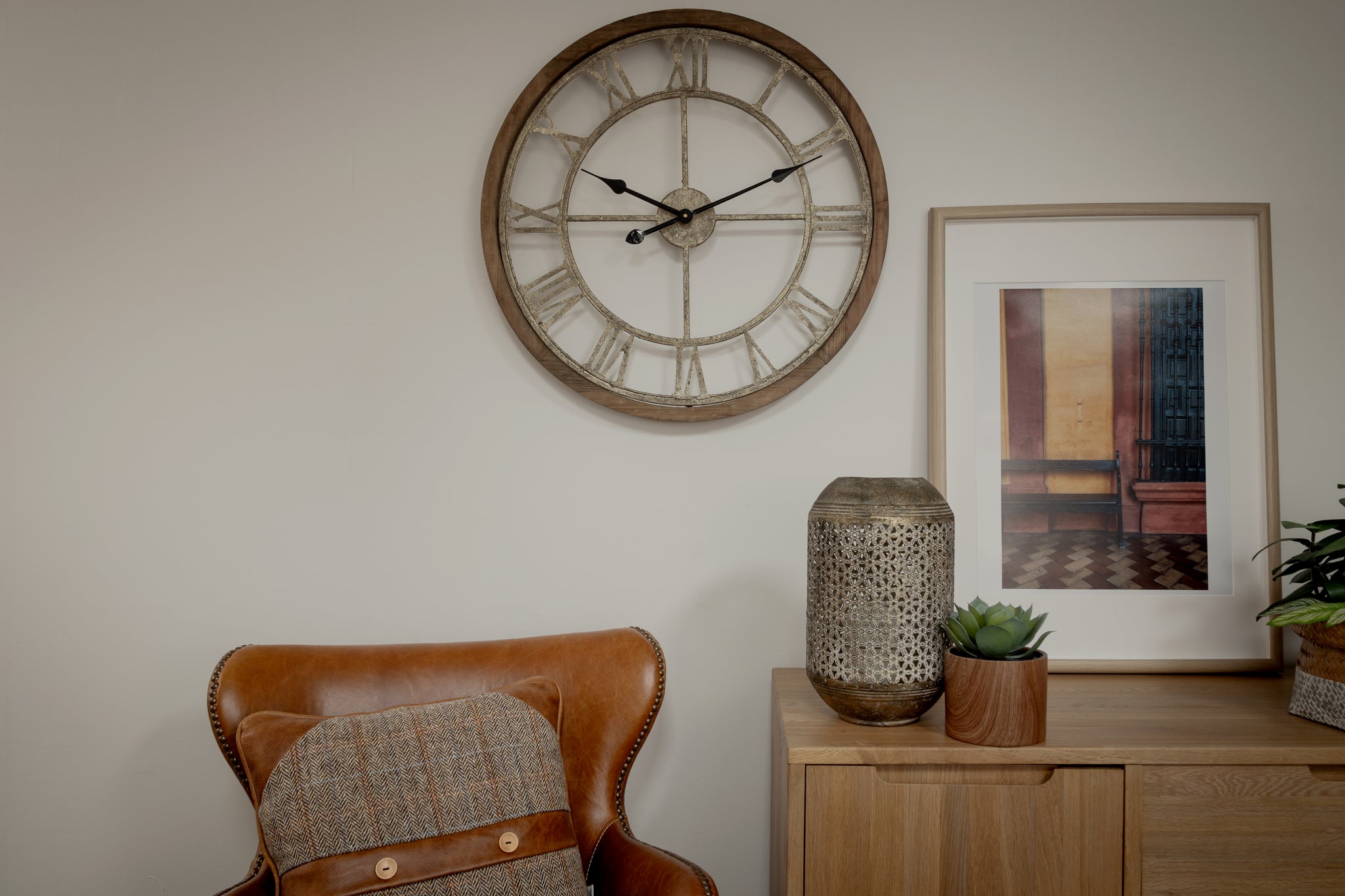 Weathered Wood and Metal Cut Out Clock – The Orchard Home and Gifts