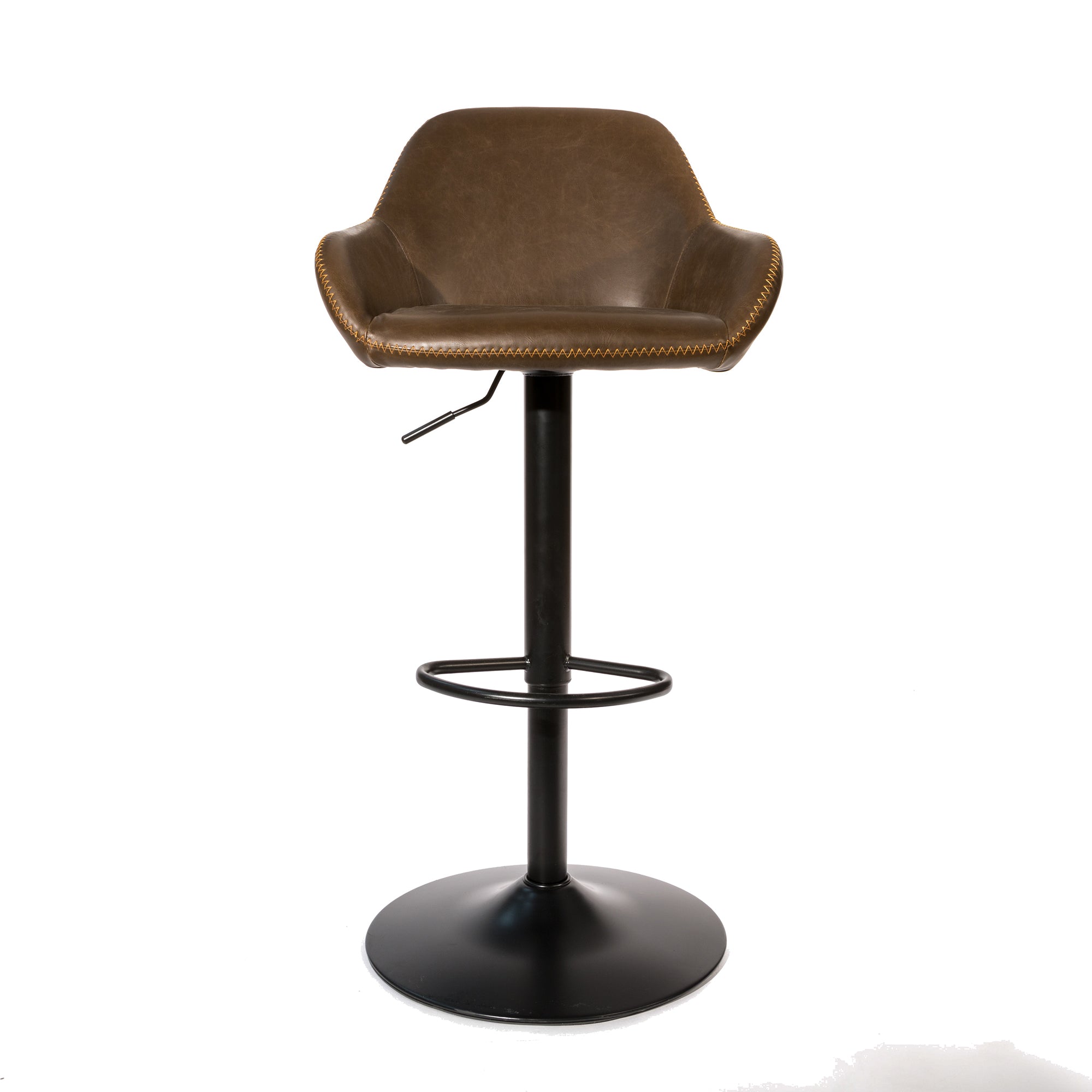 Baxter Chesnut Brown Gas Lift Set of Two Kitchen Bar Stools – The ...